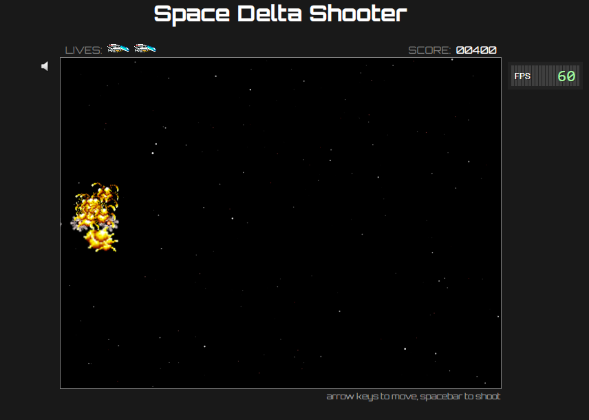 Space Delta Shooter Game In Javascript Free Source Code Sourcecodester